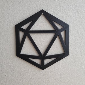 D20 Wall Art | Icosahedron Die Art | D20 Wall Decor |dice Wall Art ...