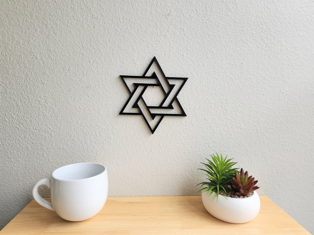 Star of David Wall Art | Star of David Religious Wall Decor | Jewish ...