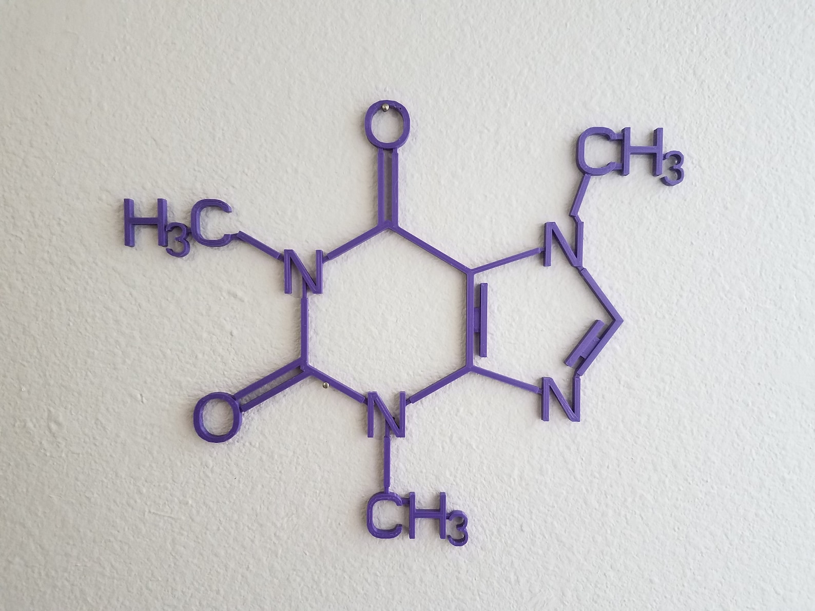 Caffeine Molecule Wall Decor Caffeine Molecule Wall Art - Etsy