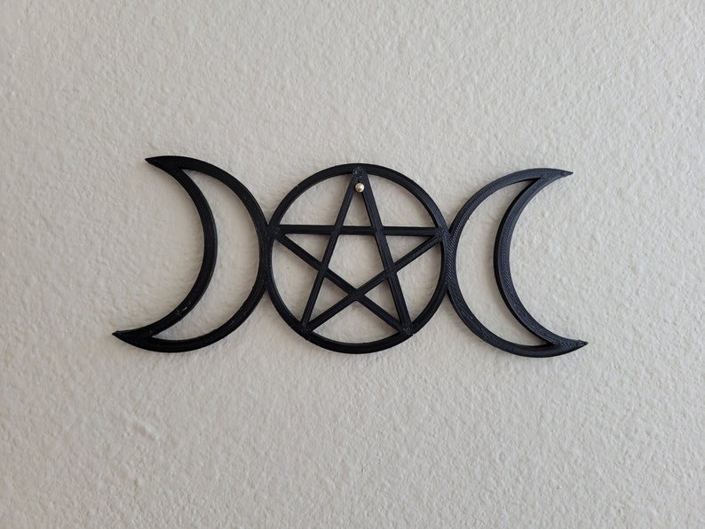 Triple Goddess Triple Goddess Wall Art Triple Moon | Etsy