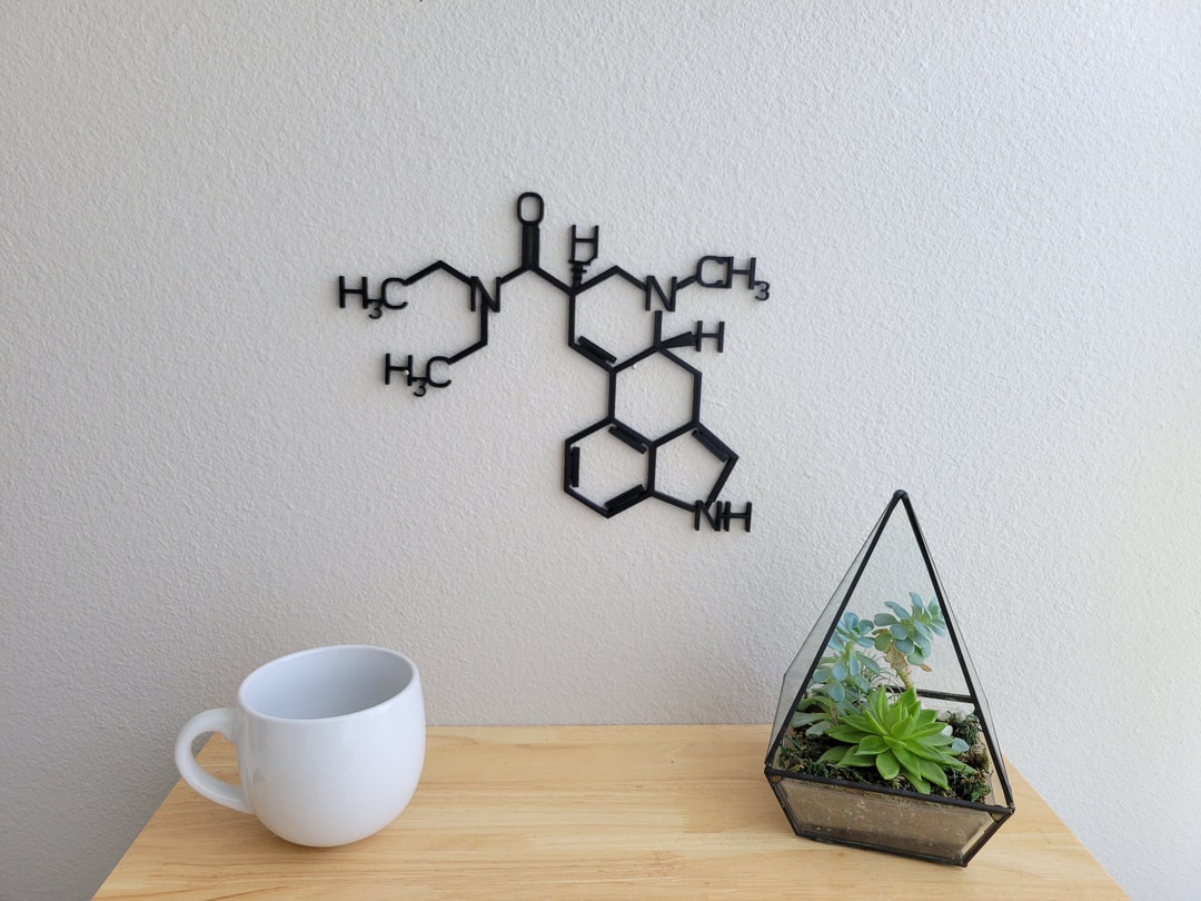 LSD Molecule Wall Art | 3D Printed Chemistry Decor - Etsy