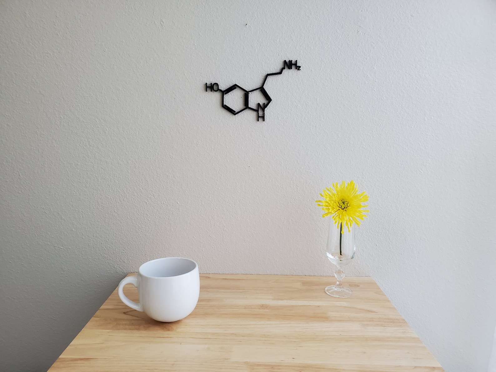 3D Printed Serotonin Molecule Wall Art | Chemistry Decor - Etsy
