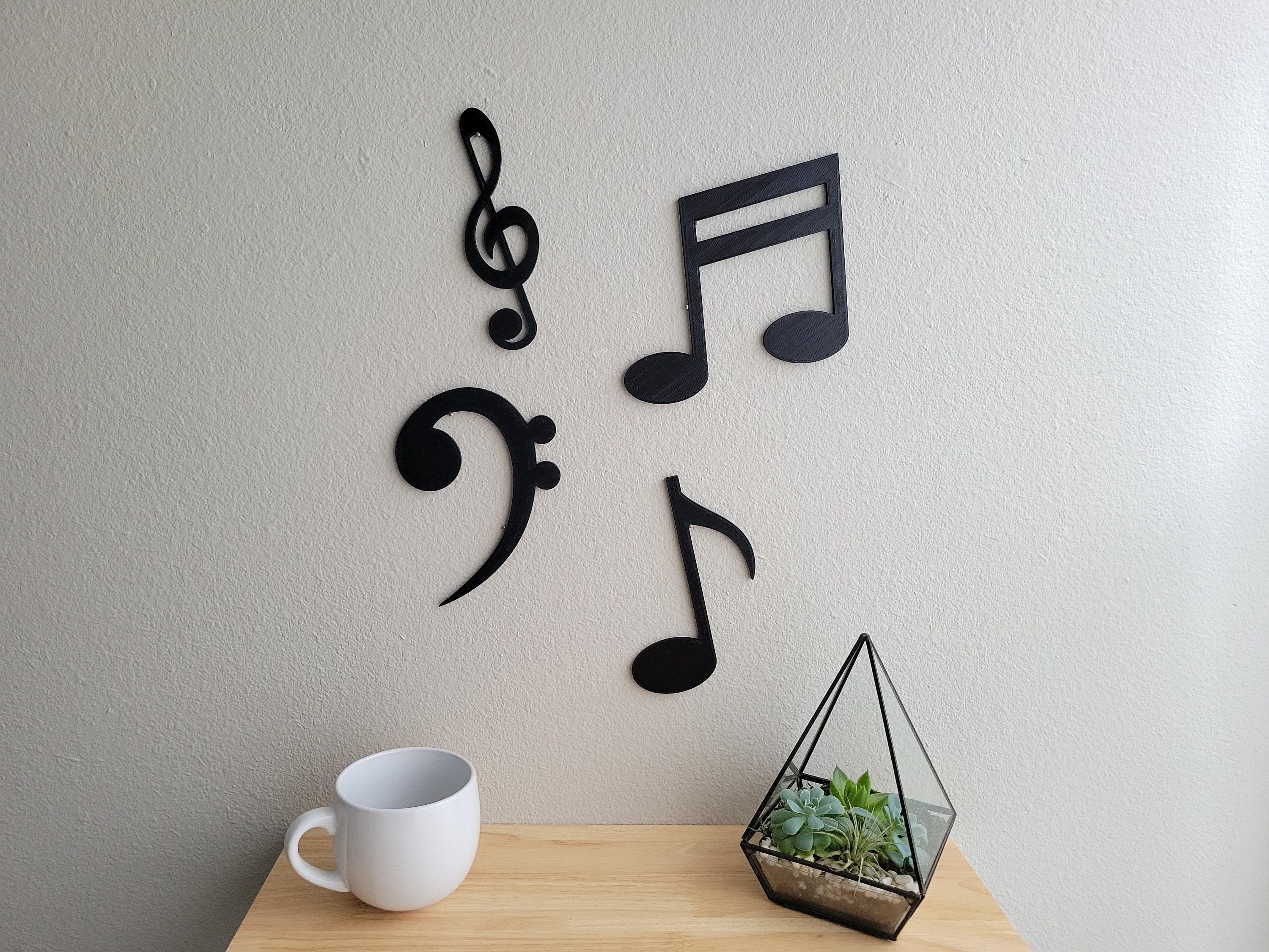 Treble Clef Decor Treble Clef Wall Art Musical Notes Wall | Etsy
