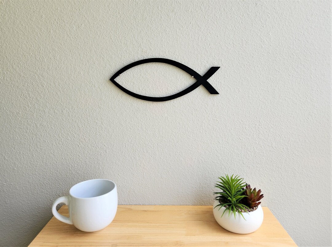 Catholic Fish Wall Art | Christian Fish Decor | Catholic Wall Art ...