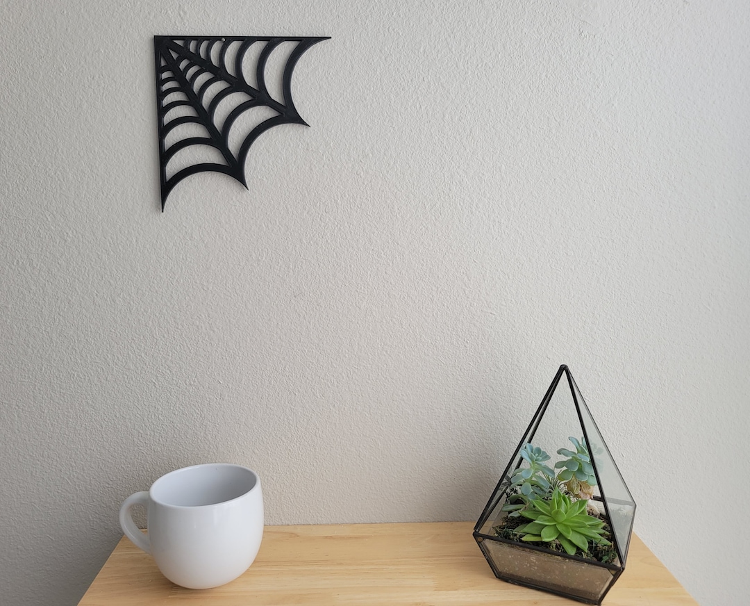 Corner Spider Web Wall Art | Halloween Wall Art | Spider Web Decor ...