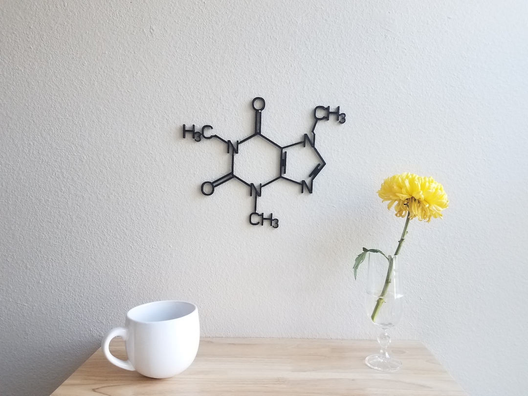 Caffeine Molecule Wall Decor | Caffeine Molecule Wall Art | Coffee ...