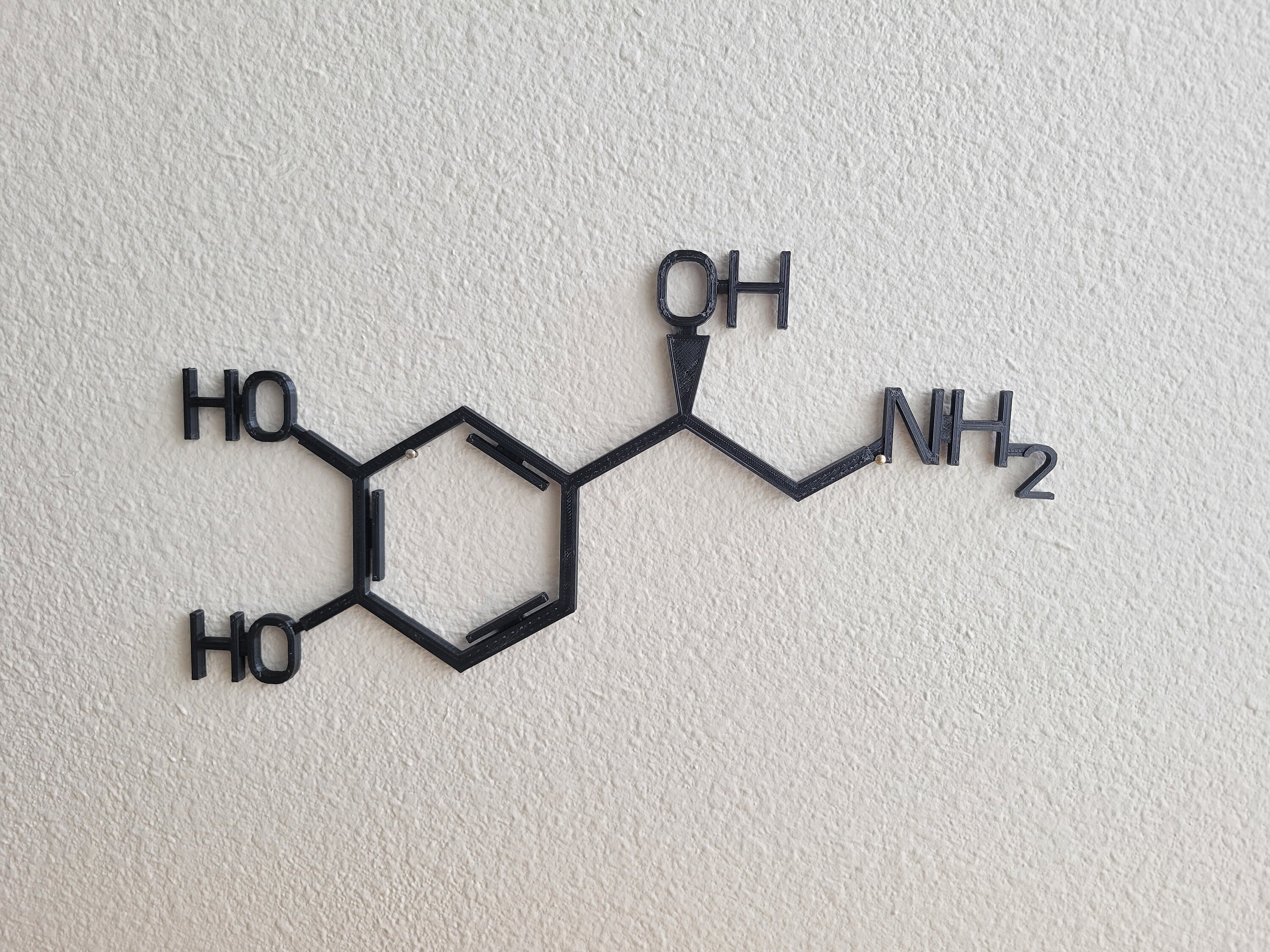 Norepinephrine Molecule | Molecule Wall Art | Molecule Decor ...