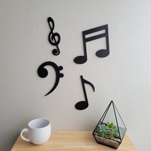 Musical Note Wall Art | PLA Plastic Eighth Note Decor - Etsy