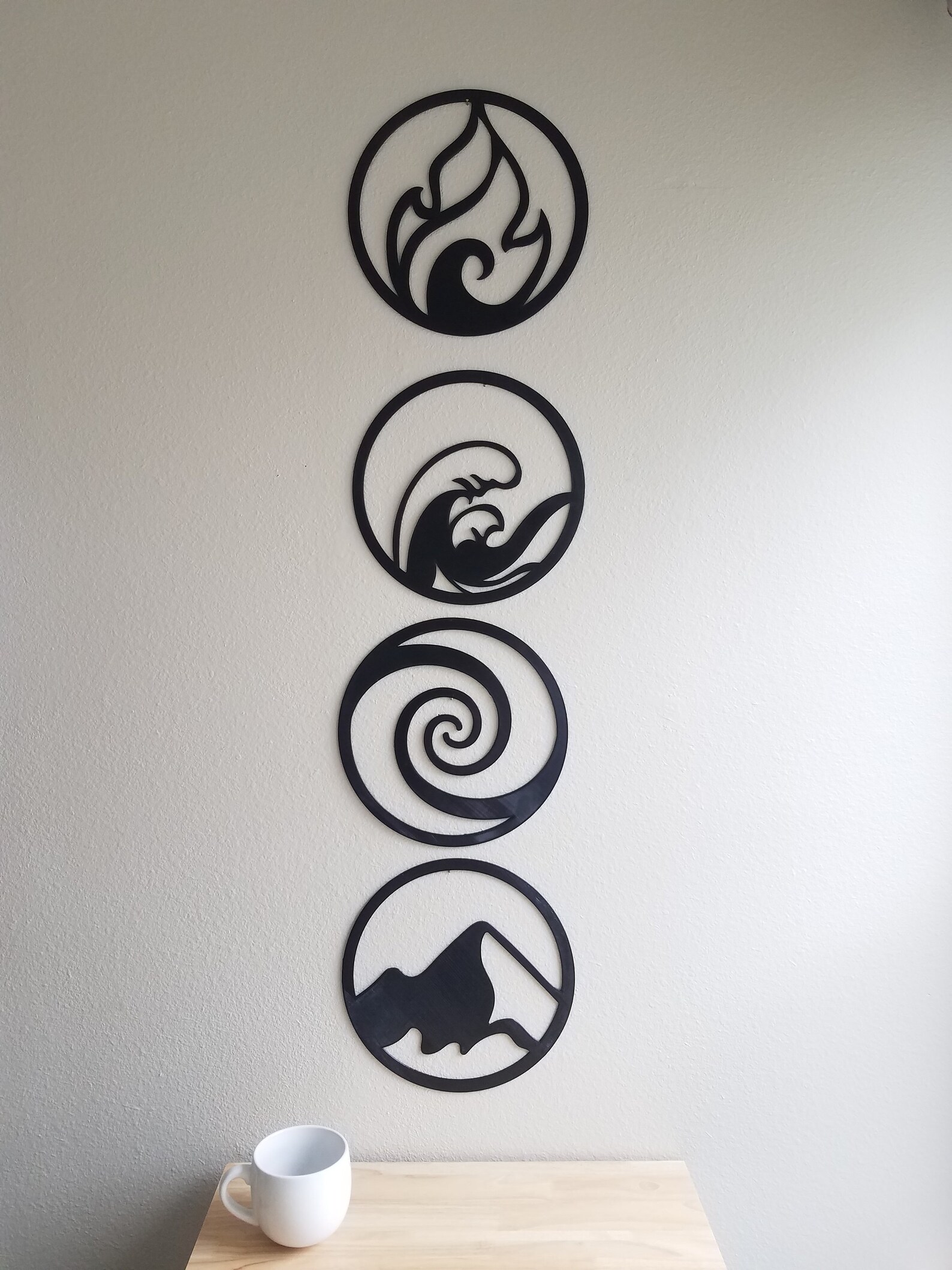 Four Elements Wall Decor Circular Wall Art Home Decor 3D - Etsy