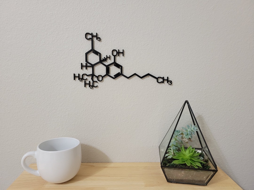 THC Molecule Wall Art | THC Molecule | Dopamine Molecule ...