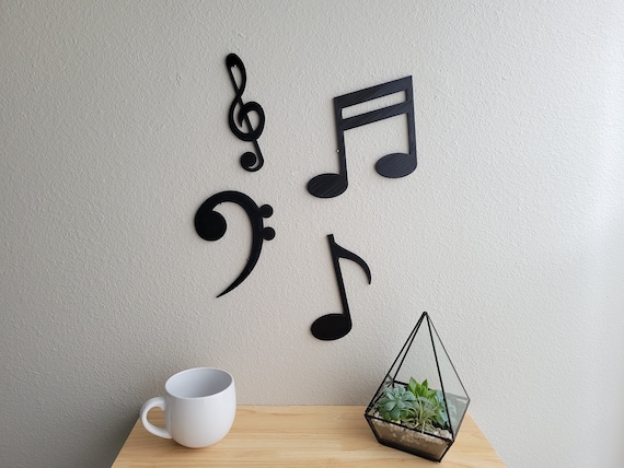 Musical Notes Wall Art Musical Notes Decor Music Notes | Etsy