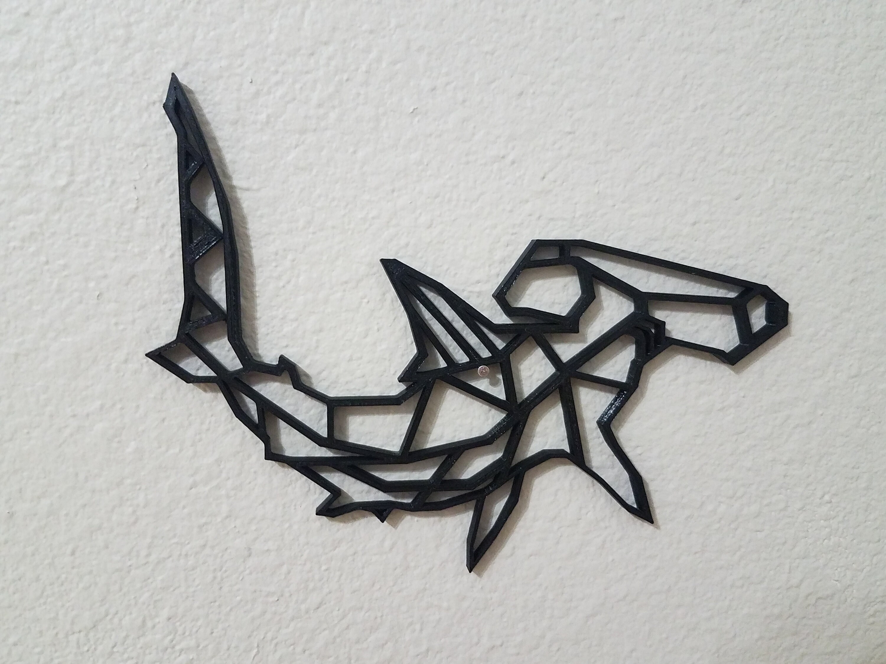 Hammerhead Shark Wall Art Geometric Hammerhead Shark 3D - Etsy