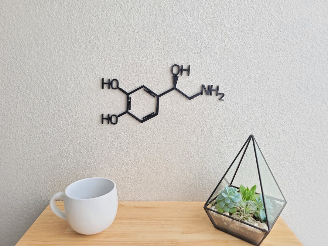 Norepinephrine Molecule | Molecule Wall Art | Molecule Decor ...