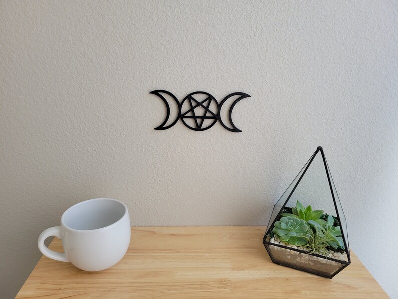 Triple Goddess Triple Goddess Wall Art Triple Moon | Etsy