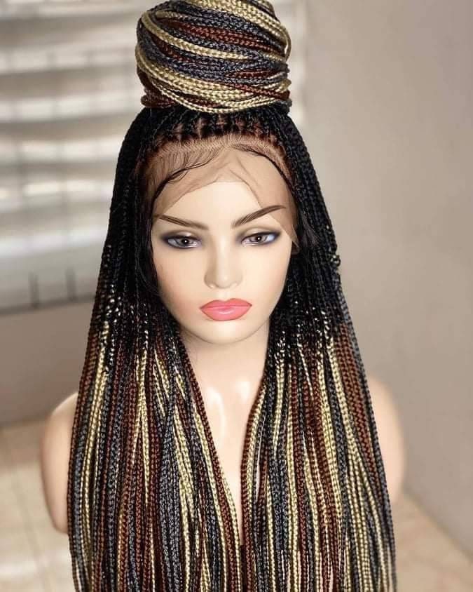 Full Lace Braided Wigs Custom Etsy