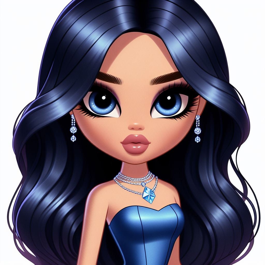 Bratz Custom Portrait, Digital Portrait, Personalized Bratz Doll, Gift ...