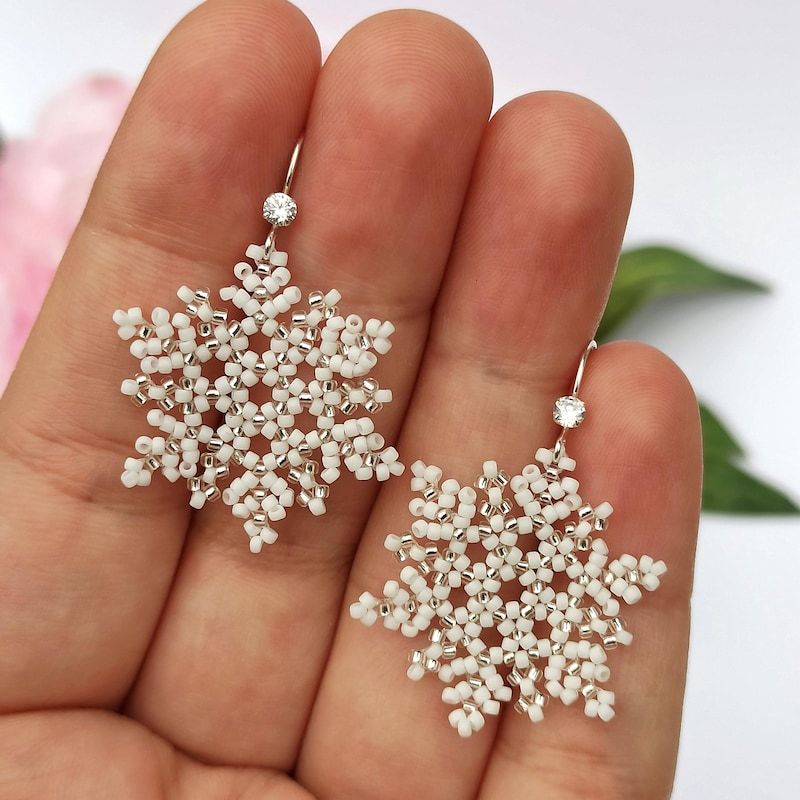 Snowflake Earrings - Etsy