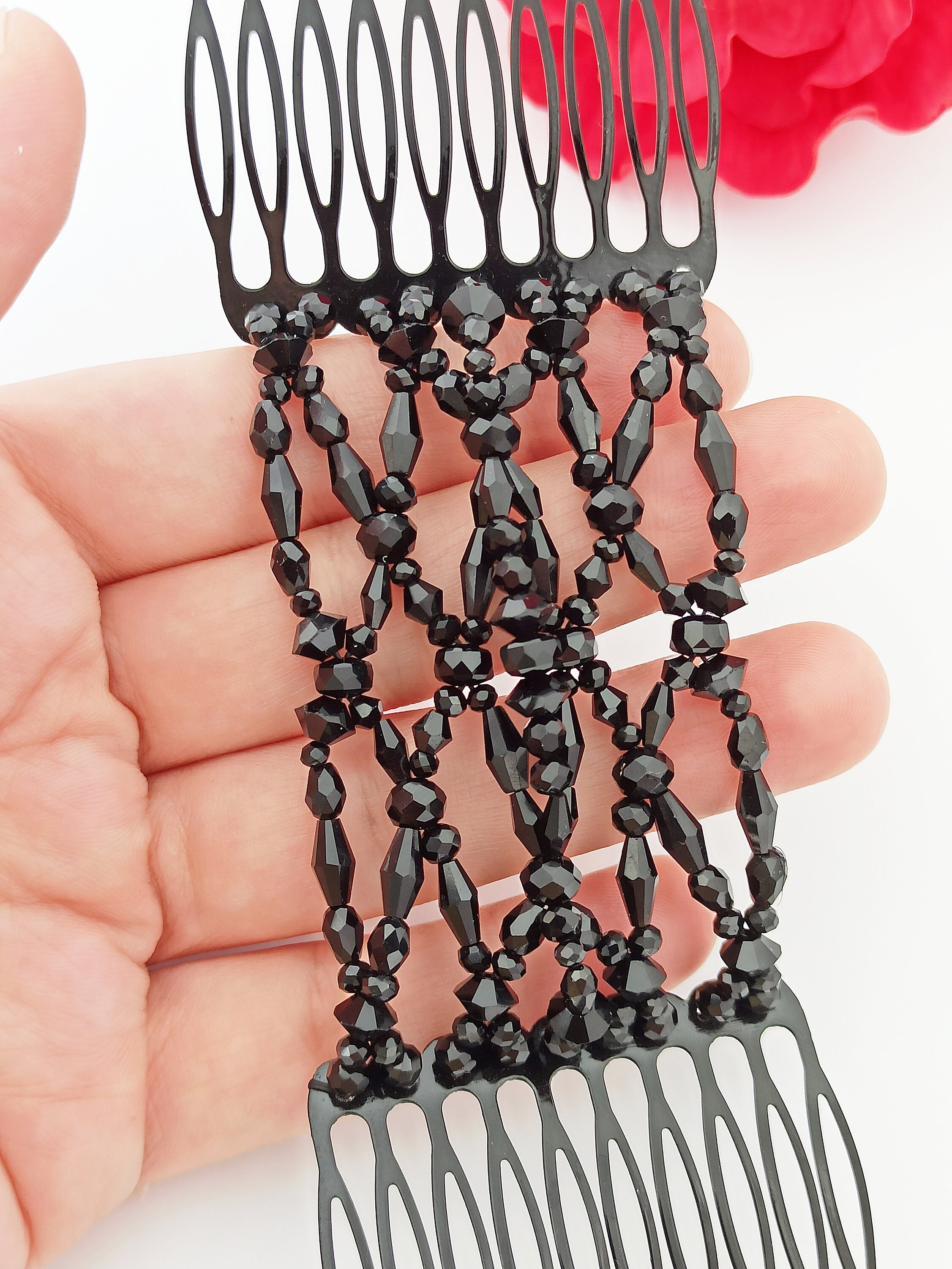 Elastic Hair Comb Hair Accessories Women's Clips Double - Etsy