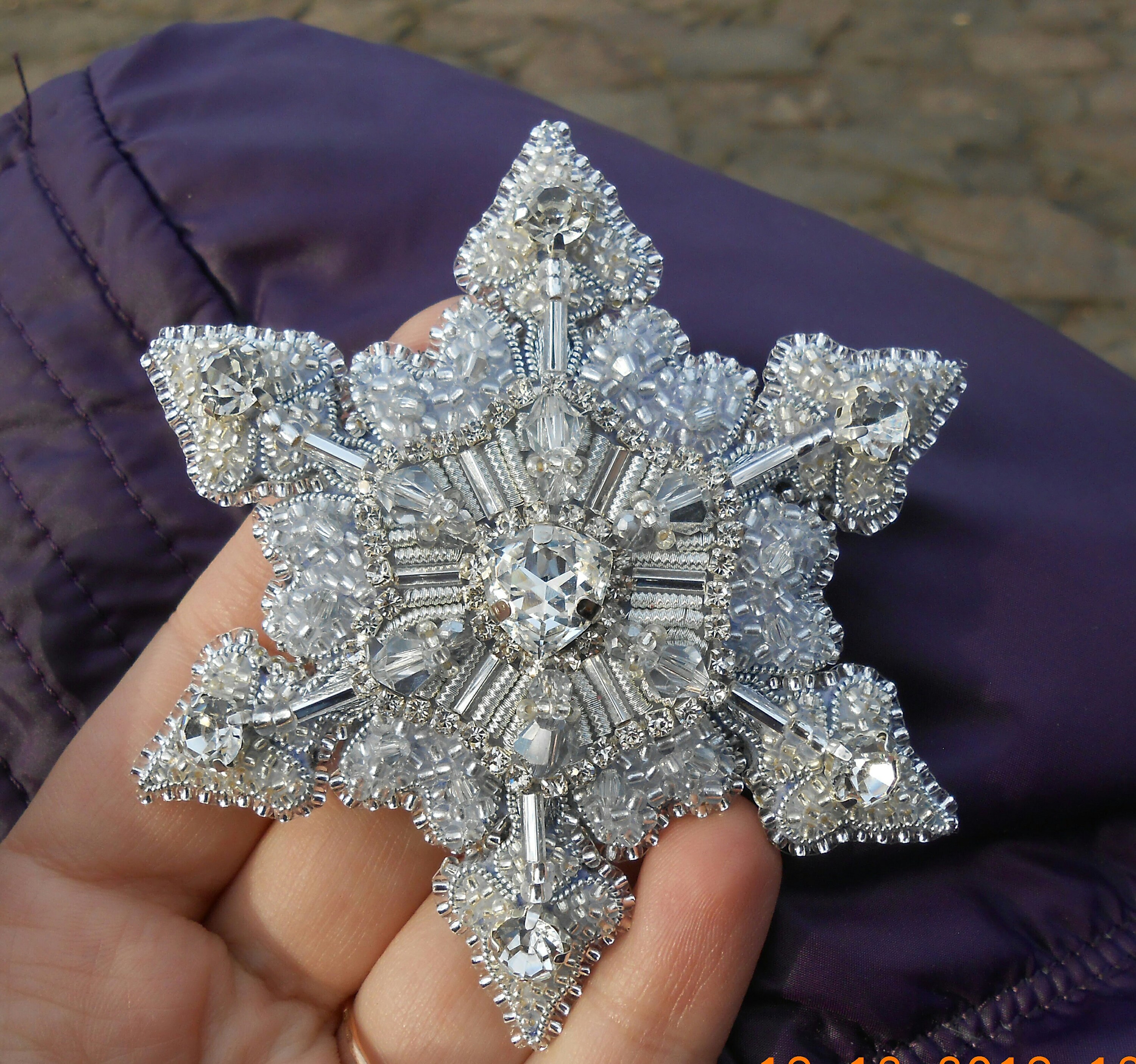 Brooch Snowflake Star Winter Christmas Brooch Decoration - Etsy