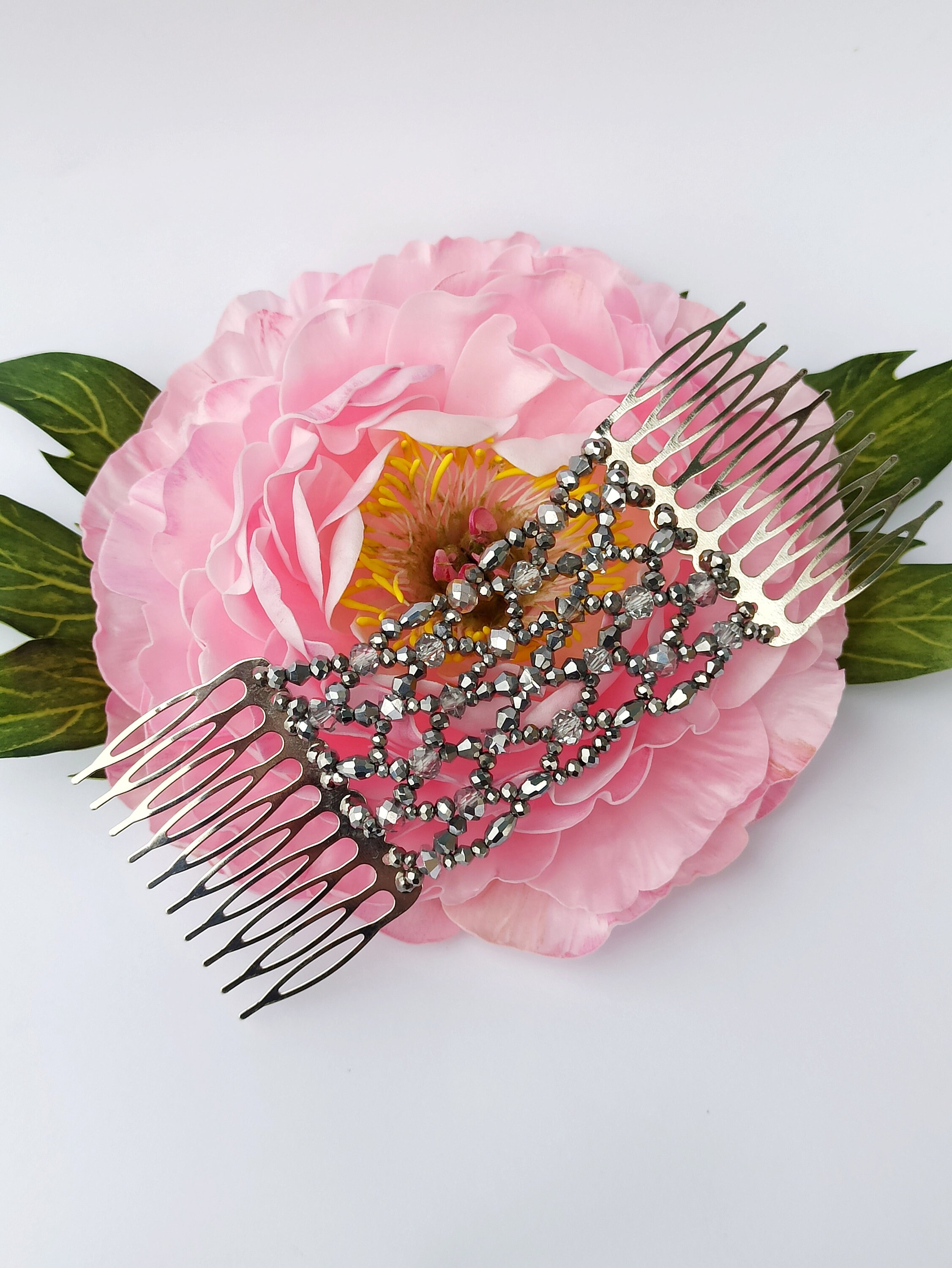 Elastic Hair Comb Hair Accessories Women's Clips Double Hair Combs for ...
