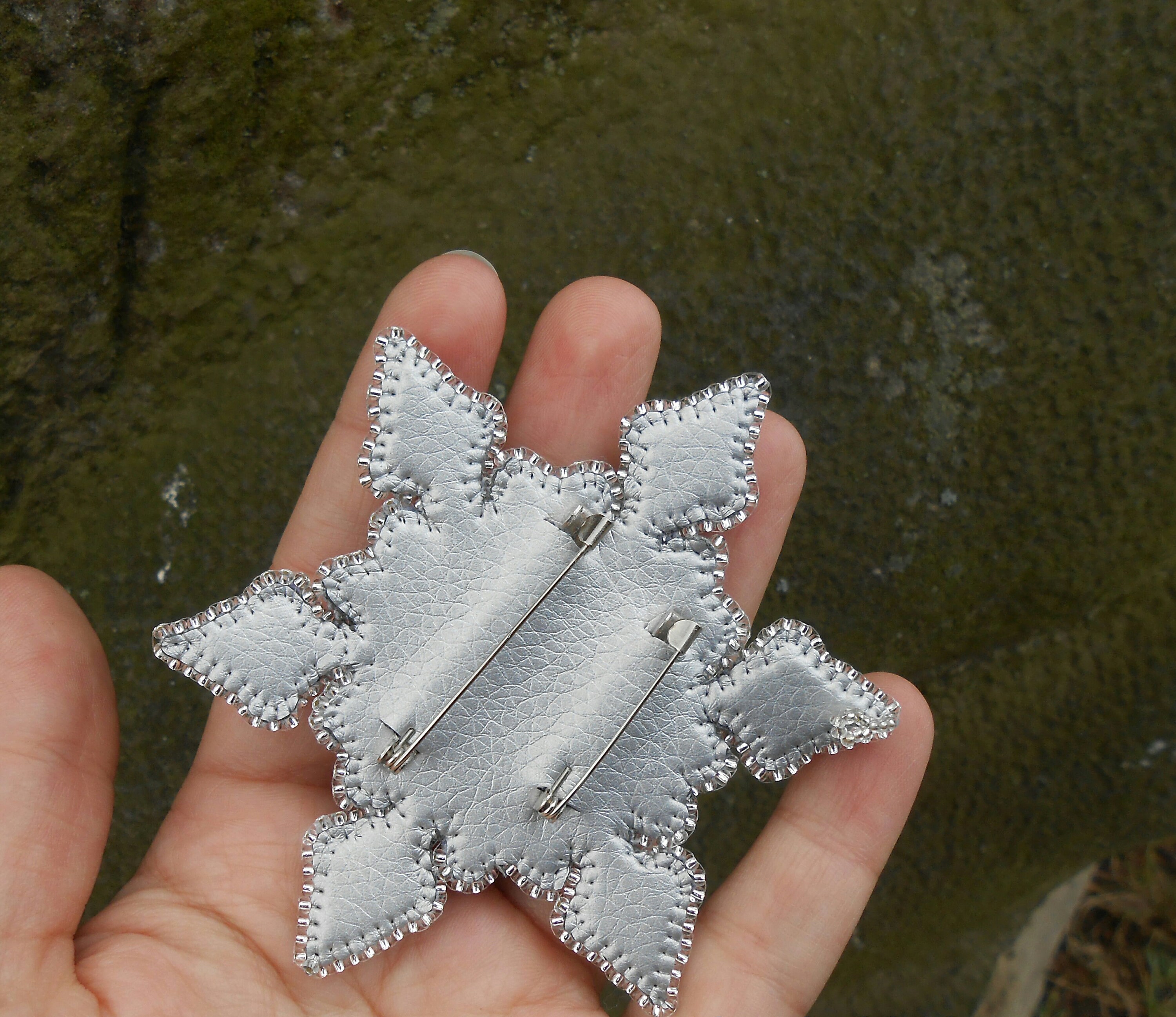 Brooch Snowflake Star Winter Christmas Brooch Decoration - Etsy