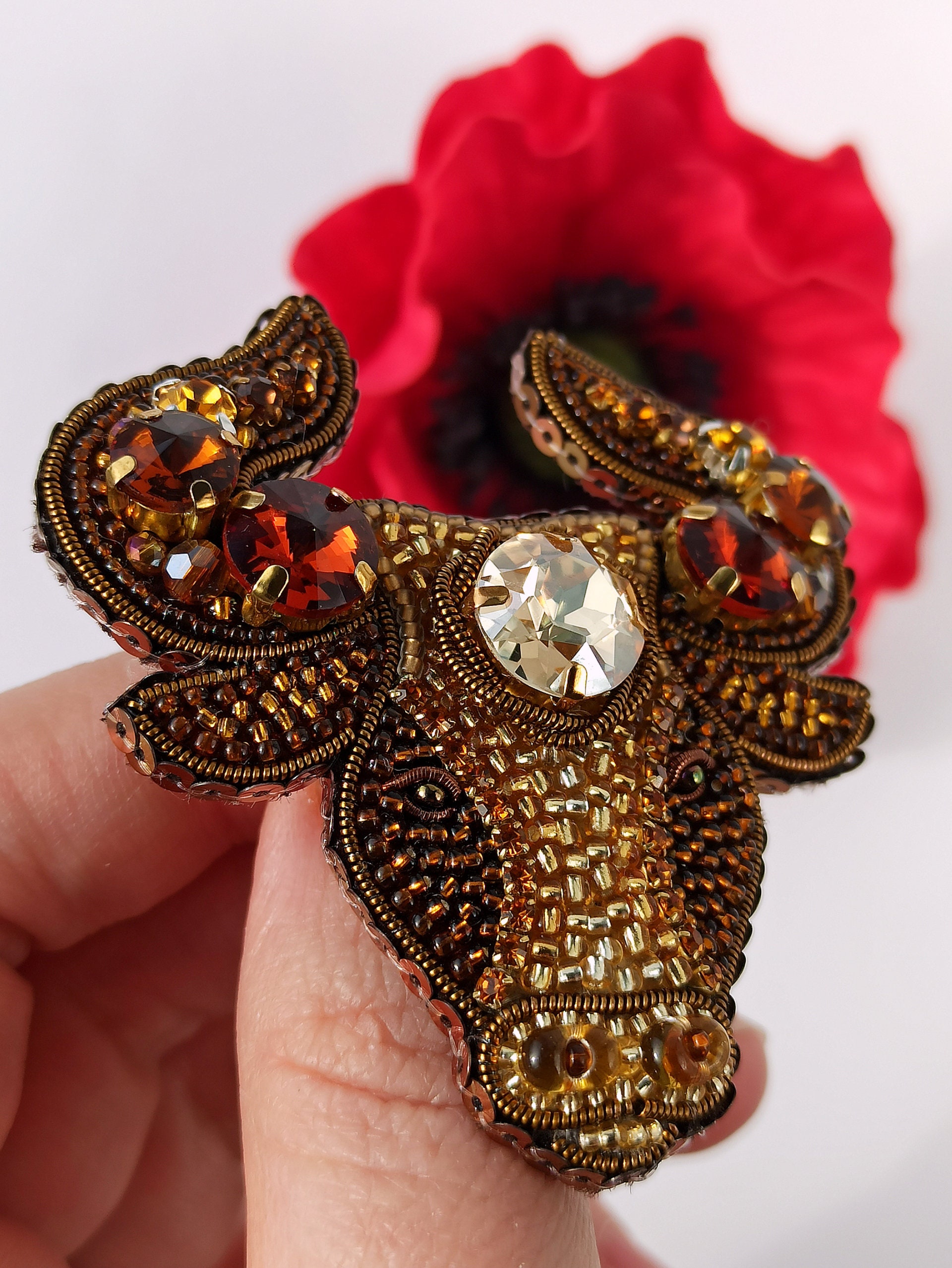 Zodiac Brooch Taurus Zodiac Sign Taurus Embroidered Brooch Gift for ...