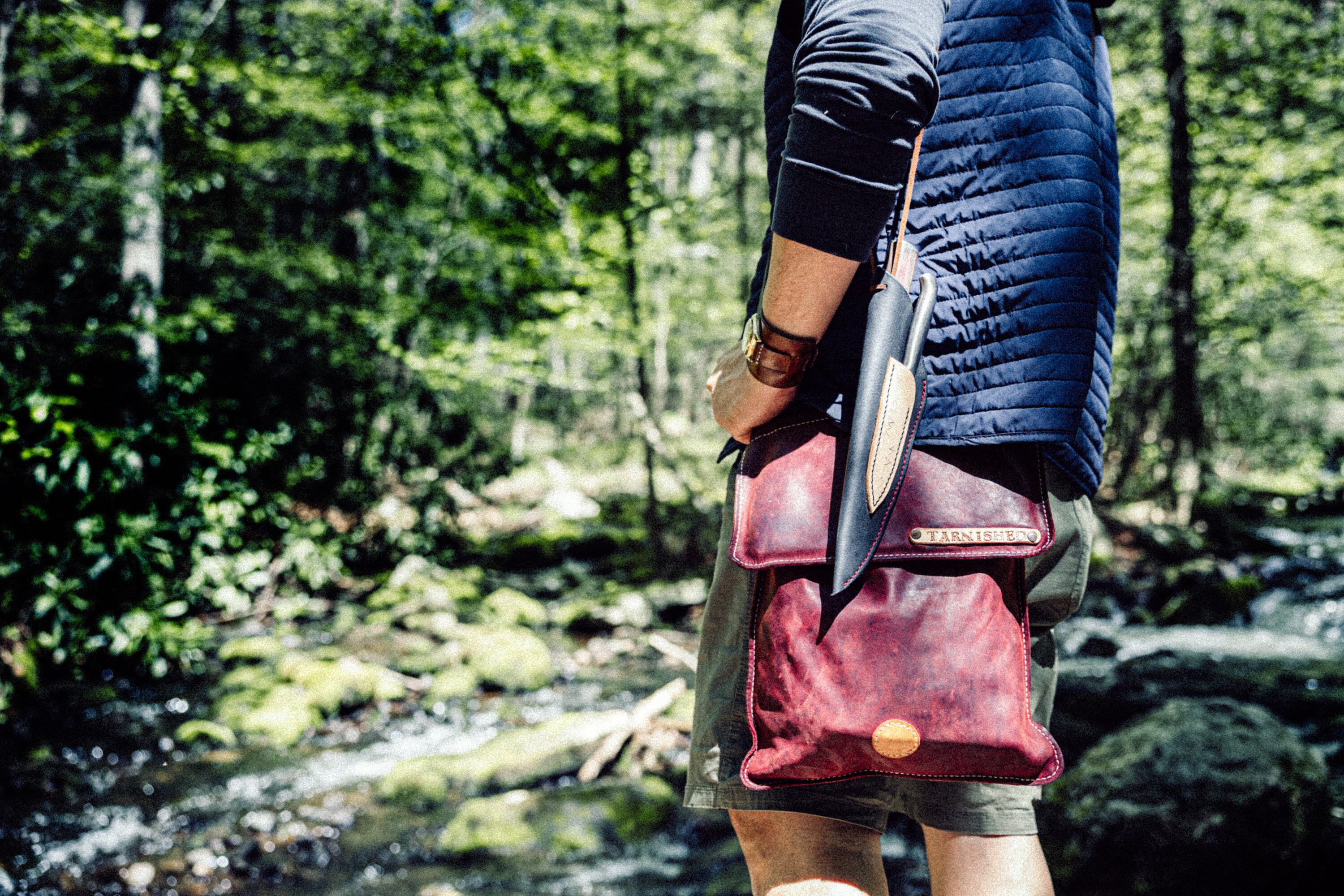 Leather Haversack: Bushcraft Forager Crossbody Bag, Hand Stitched - Etsy