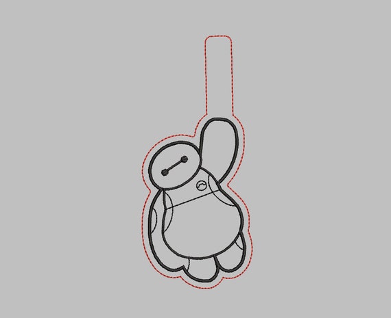 Baymax Hanging Keychain Tab Keyfob Snaptab DIGITIZING FILE | Etsy