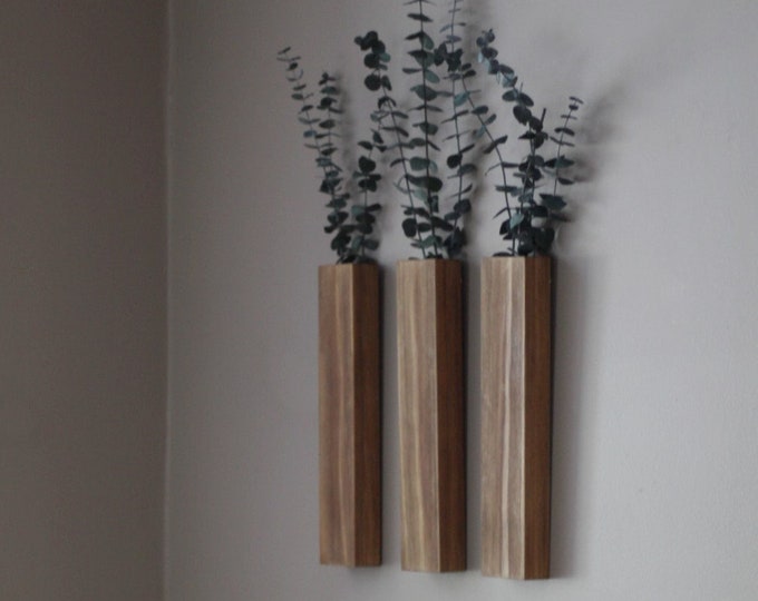 Slim 12 Inch Wood Wall Pocket With Preserved Eucalyptus - Etsy