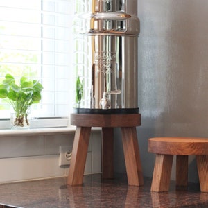 Tall Wood Stand 9" Height Berkey Water Filter Compatible - Etsy