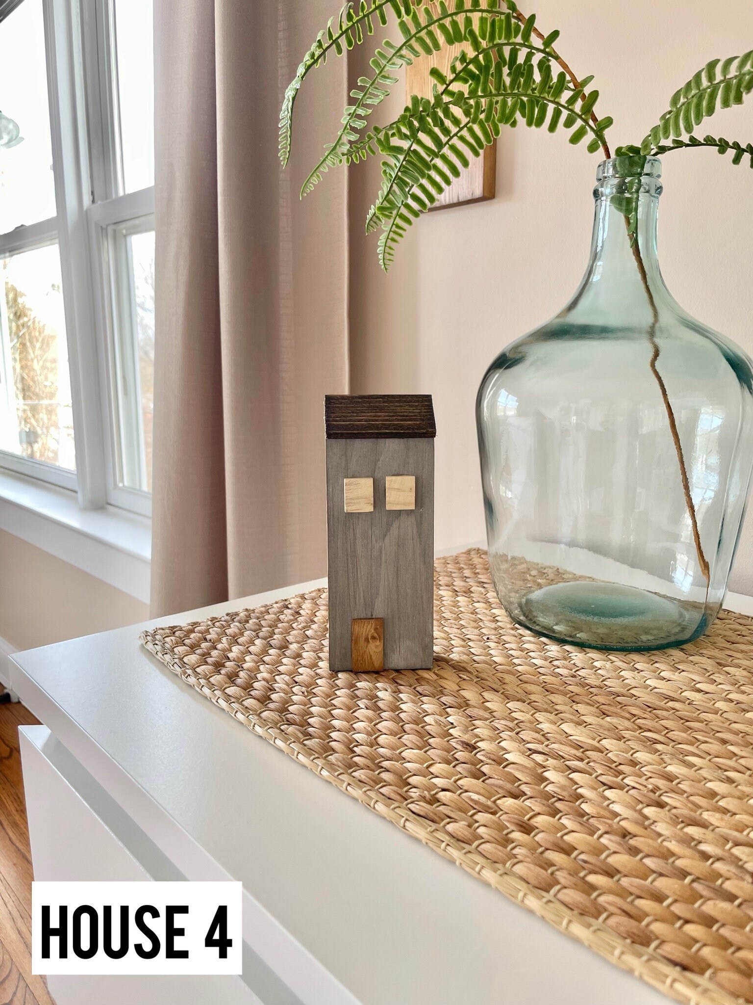 Mini Wood Houses Set of Two - Etsy