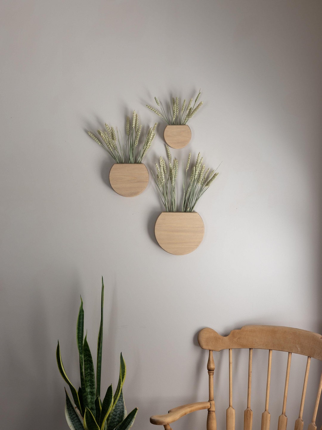 Round Wall Pockets Set of Three - Etsy