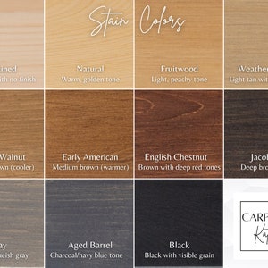 Wood Stain Swatches | Color Samples - Etsy