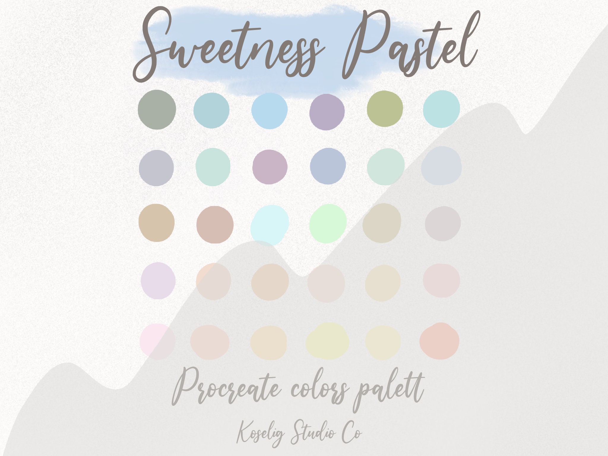 Sweetness Pastel Color Palette for Procreate App Palette Color Palette ...