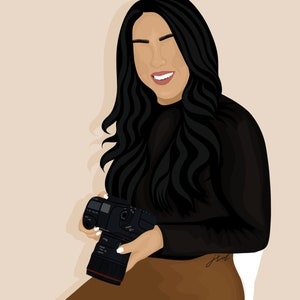 Custom Digital Portrait, Printable Digital Art, Cartoon Portrait ...