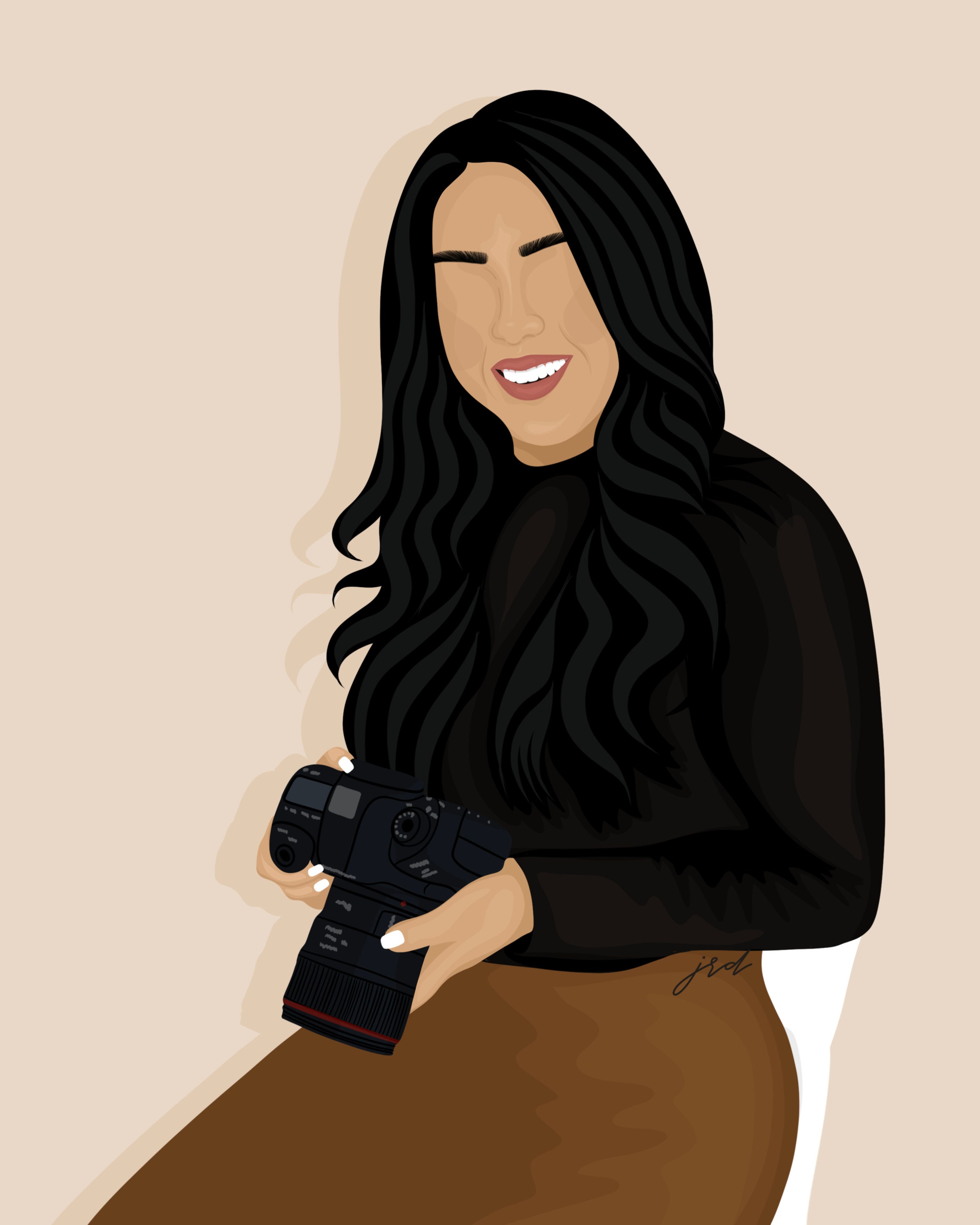 Custom Digital Portrait, Printable Digital Art, Cartoon Portrait ...