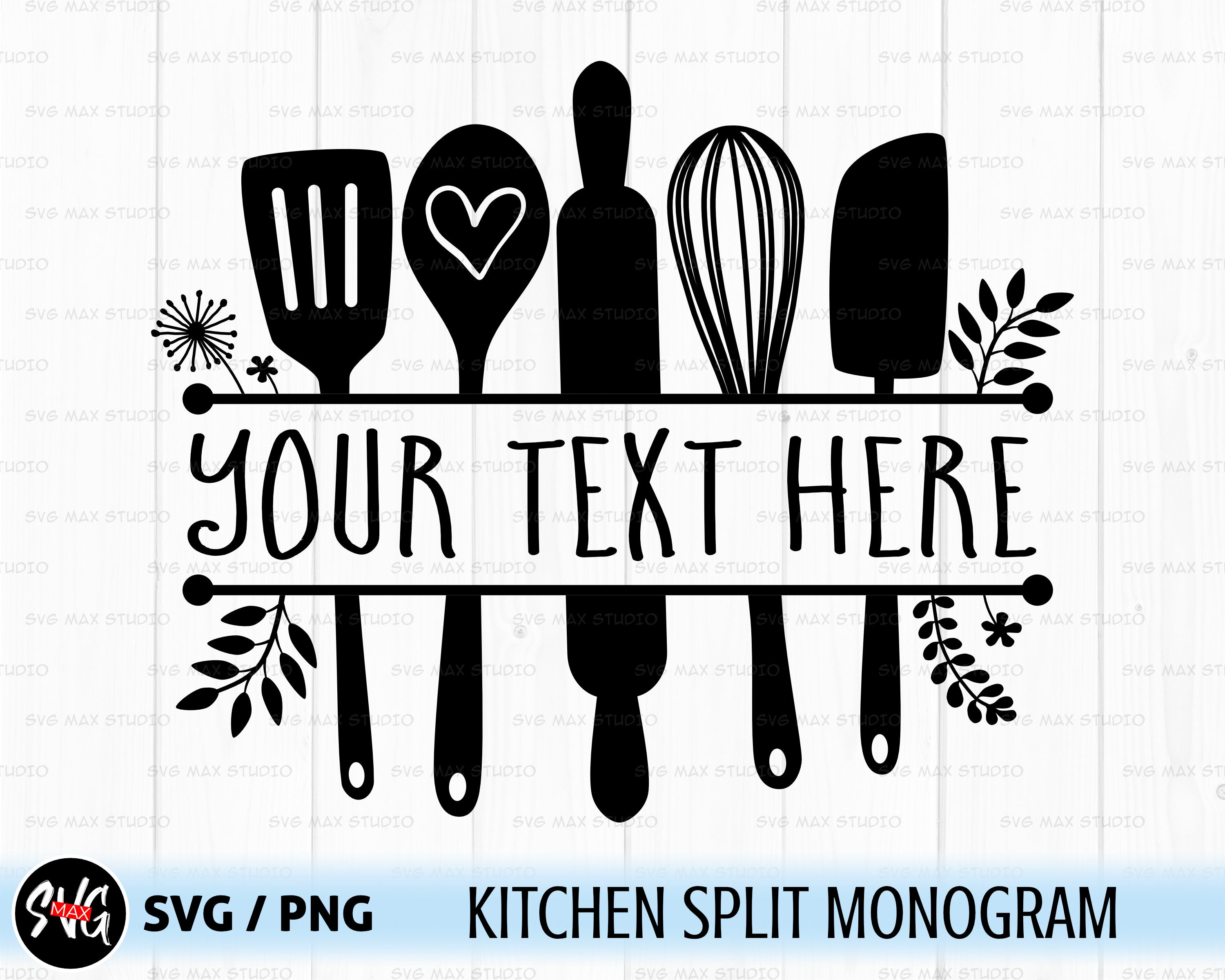 Kitchen Split Frame Svg Split Monogram Svg Kitchen Sign Svg | Etsy Canada