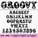Groovy Font Svg, Png, Floral Alphabet Svg, Retro Alphabet, Groovy ...