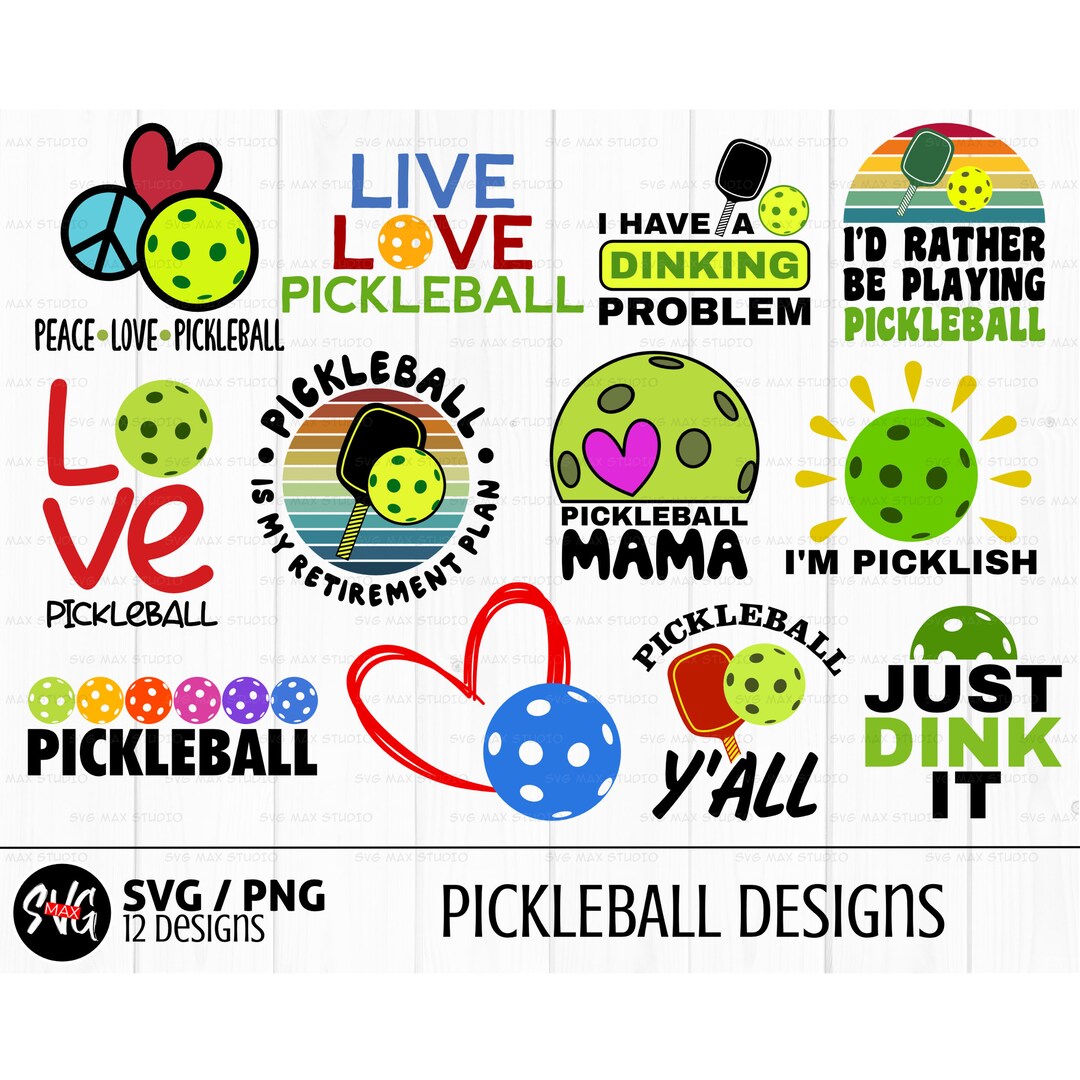 Pickleball Svg Bundle, Pickleball Shirt Svg, Pickleball Paddles, Cut ...