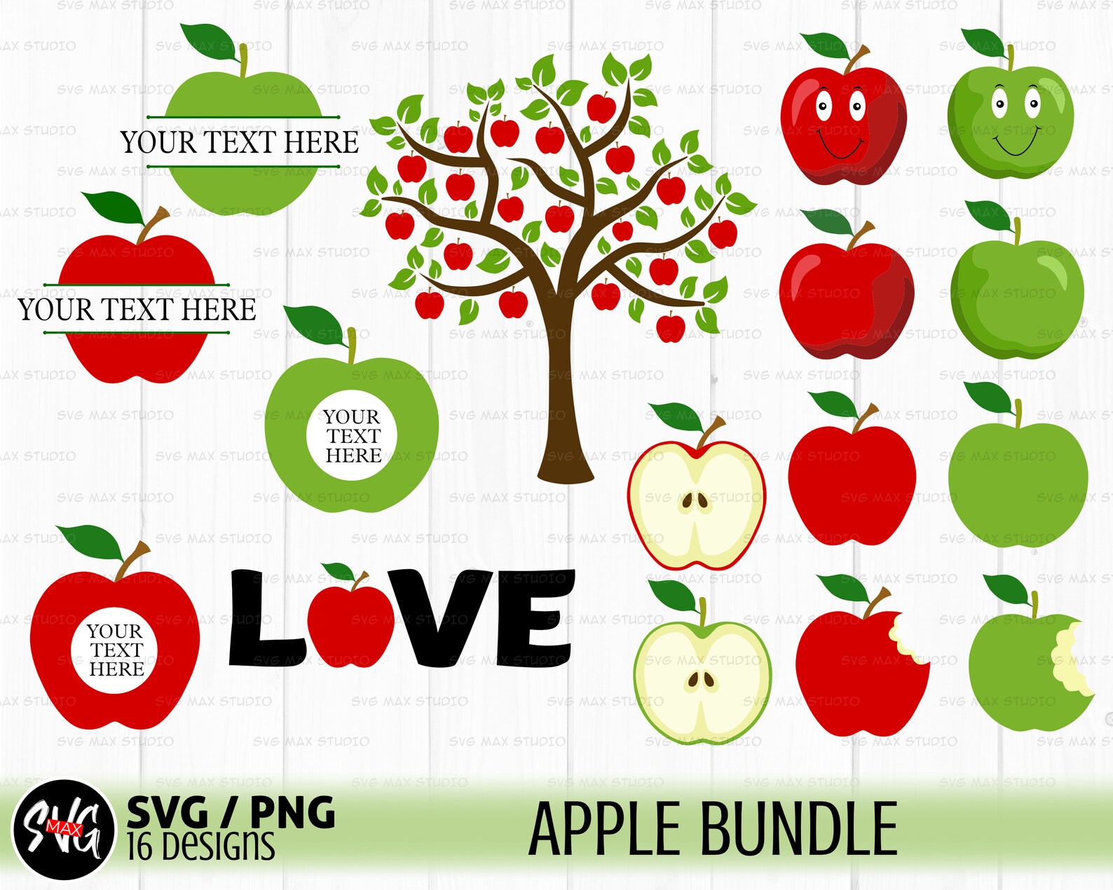 Apple Svg Bundle Teacher Svg School Svg Teacher Life Svg - Etsy