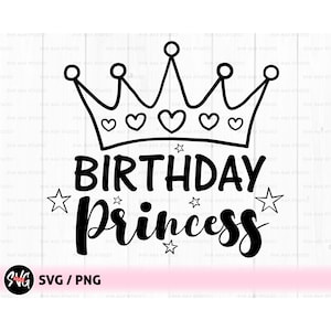 Birthday Princess Svg, Birthday Queen Svg, Birthday Girl Svg, Birthday ...