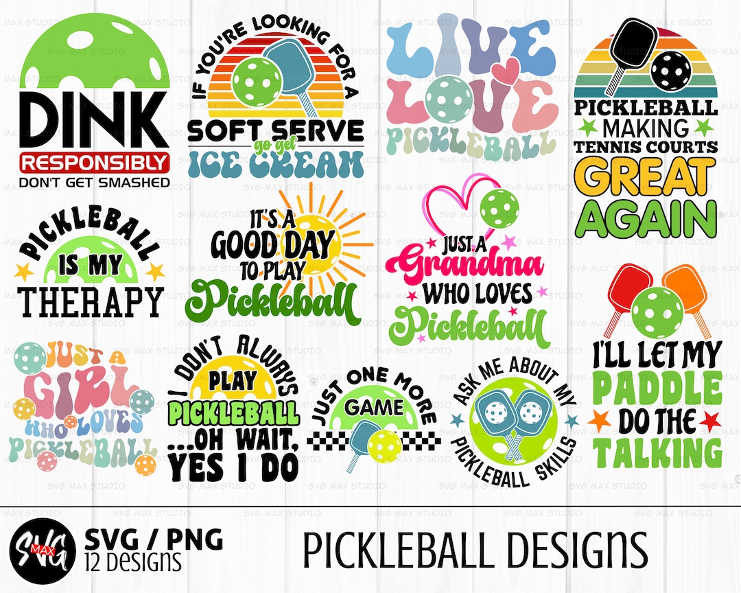 Pickleball Svg Png Bundle Pickleball Shirt Svg Funny - Etsy