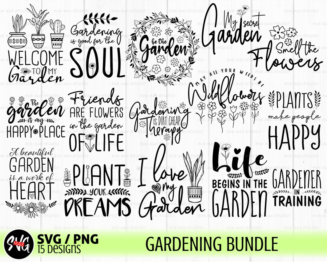 Gardening Svg Bundle Plant Lover Svg Spring Svg Succulent | Etsy Canada