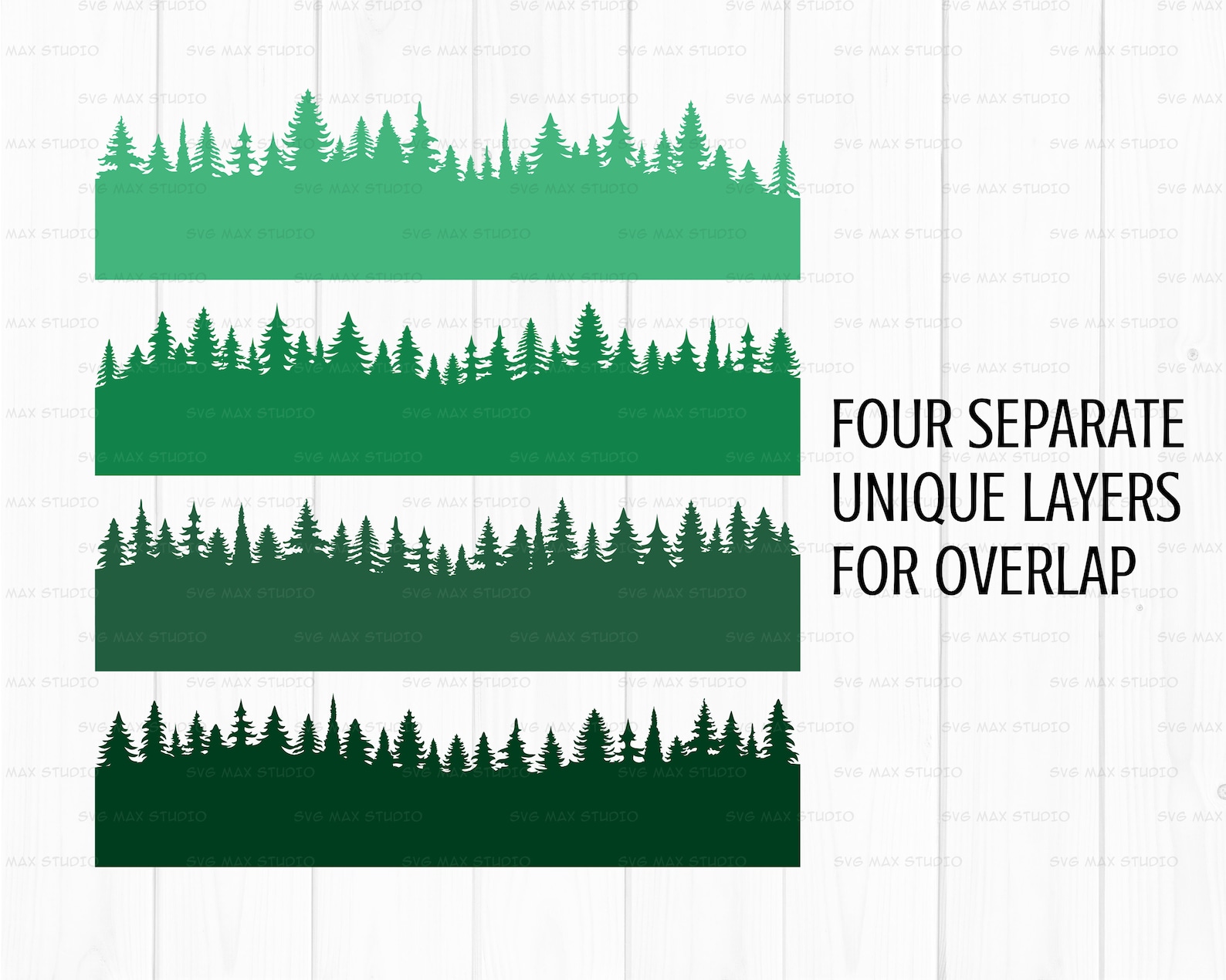 Forest Svg Pine Tree Svg Christmas Tree Svg Tree Line Svg - Etsy
