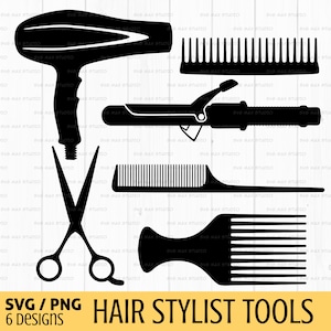 Hair Stylist Svg, Salon Svg, Hair Dressing Svg Bundle, Cut File for ...