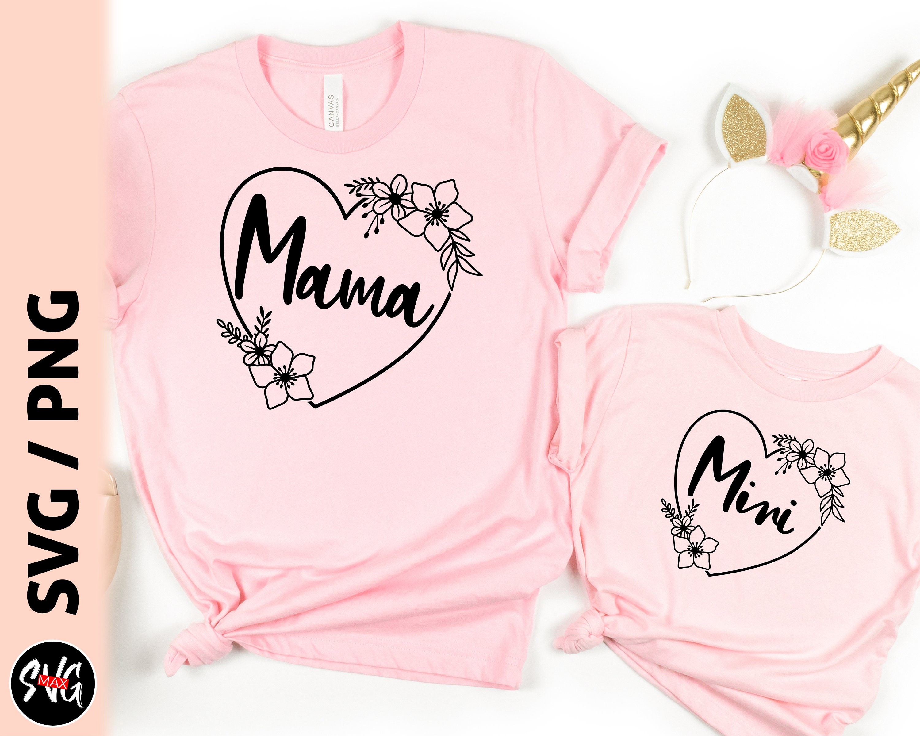 Mama and Mini Svg Png Mother Daughter Svg Mom Shirt Svg - Etsy