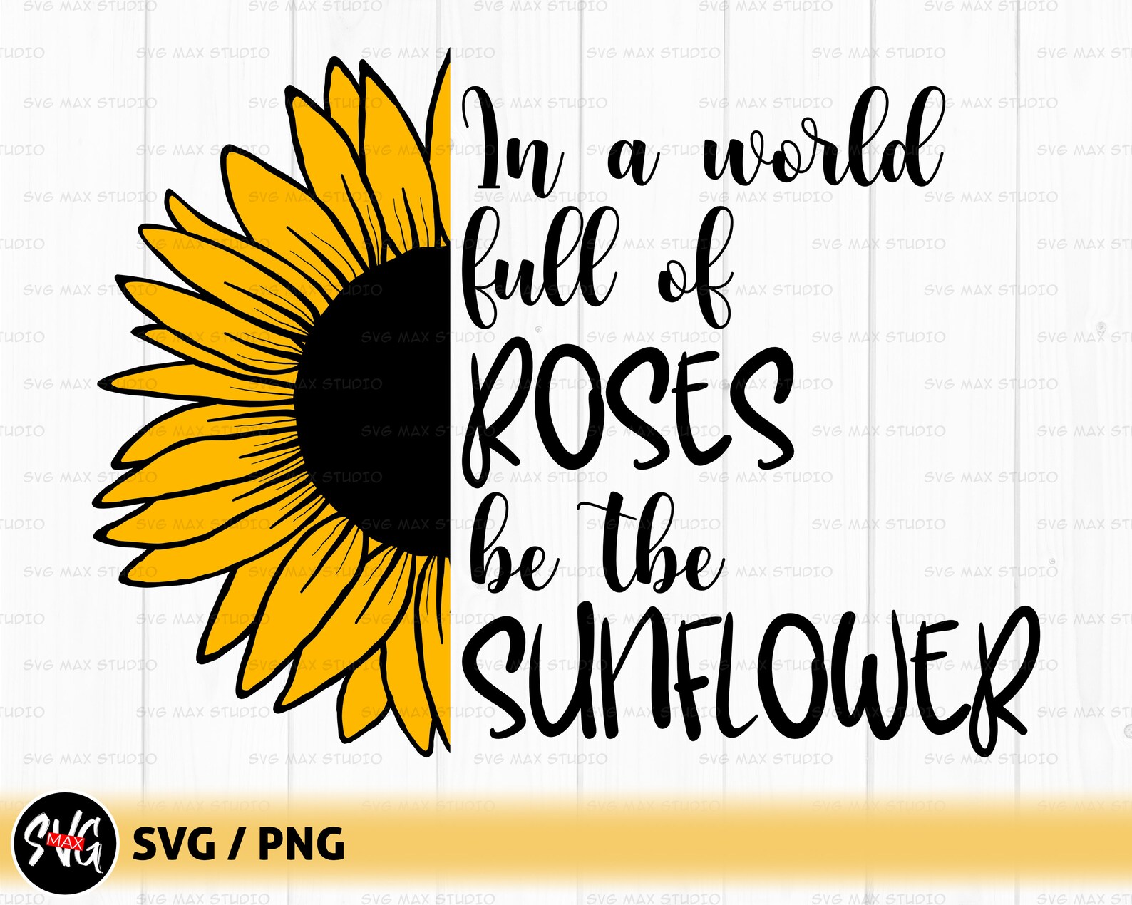 Sunflower Svg Png Be a Sunflower Svg Half Sunflower Svg | Etsy Canada