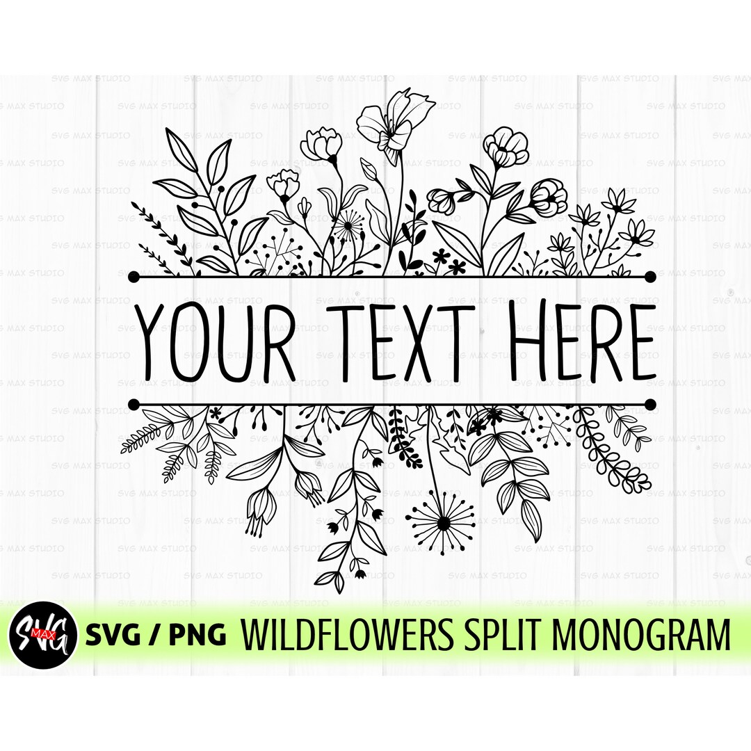 Borde floral svg marco floral svg borde de flor svg - Etsy España