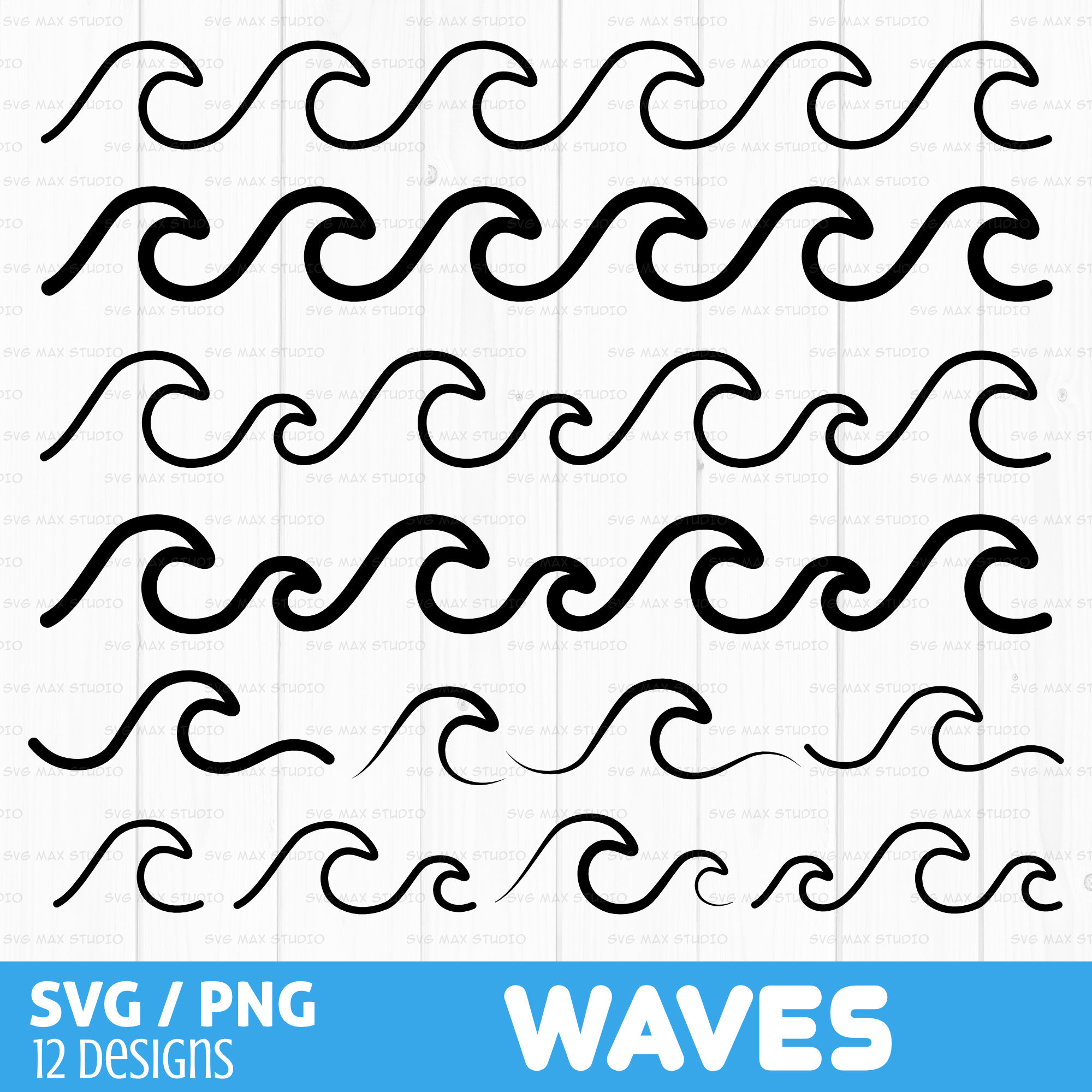 Welle svg bündel, Wellen svg, png, Ozean svg, Wasser svg, Küstensvg ...