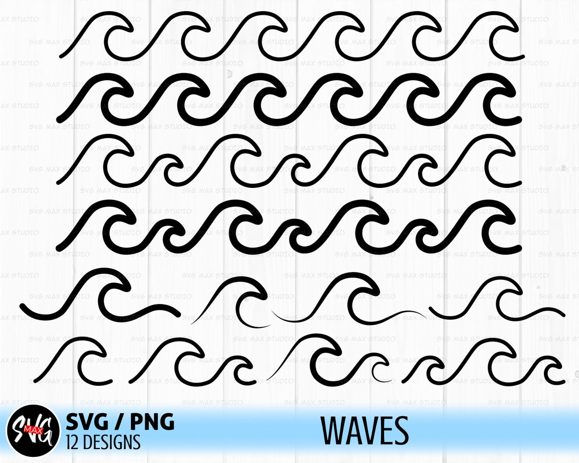 Wave Svg Bundle Waves Svg Png Ocean Svg Water Svg Seaside - Etsy